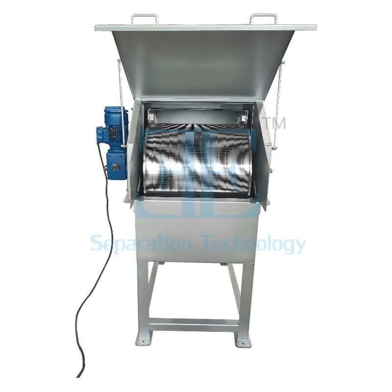 0.75kw SUS304 Rotary Drum Screening Machine DN350 Outlet Flange Rotary ...